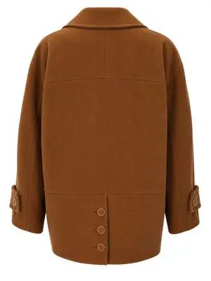 Chloé Double-breasted Wool Short Coat