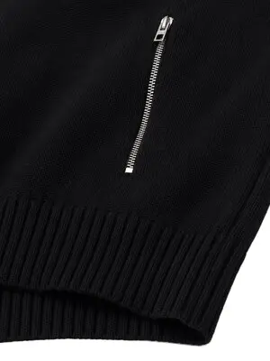 TOM FORD Merino Wool Zip-up Knit With Patch Details
