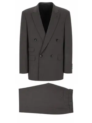 Giorgio Armani Double-breasted Wool Suit - Grey
