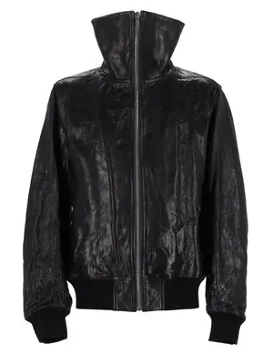 Rick Owens Dracuflight Leather Jacket - Black
