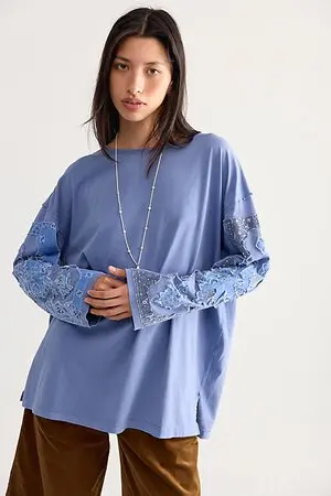 TRICIA FIX Applique Long Sleeve Top