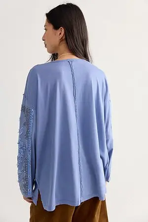 TRICIA FIX Applique Long Sleeve Top