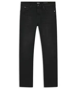 BOSS Delaware Slim-fit Jeans In Black Stretch Denim - Dark Grey