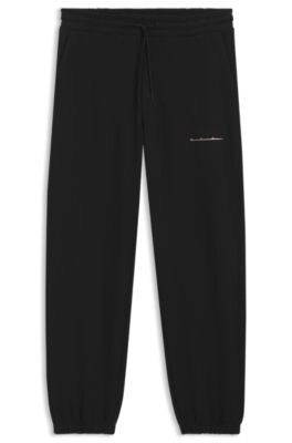 Hugo Relaxed-fit Cotton Jogger Pants With Streetwear Logo