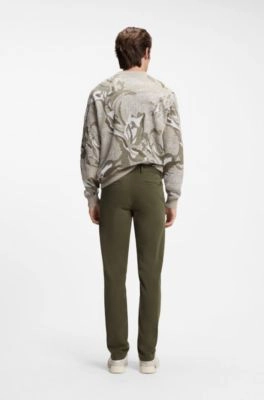BOSS Slim-fit Pants In Overdyed Stretch Satin