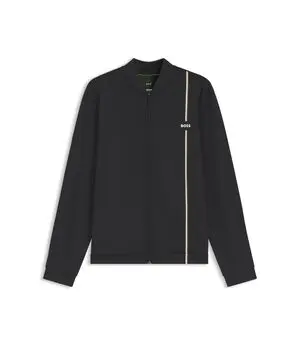 BOSS Active Zip-up Sweatshirt With Moisture Management - Black