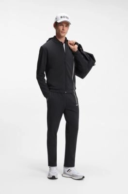 BOSS Active Zip-up Sweatshirt With Moisture Management