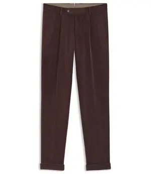 BOSS Tapered-fit Pants In Cotton-blend Corduroy - Light Brown