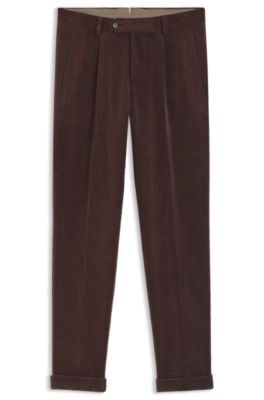 BOSS Tapered-fit Cotton-blend Corduroy Pants