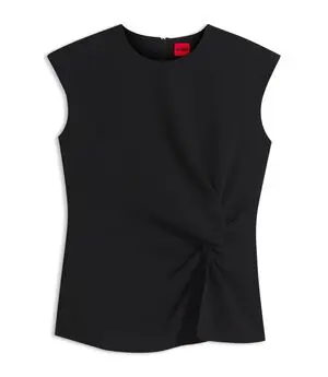 Hugo Crepe Top With Knotted Detail