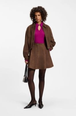 Hugo Suede A-line Skirt
