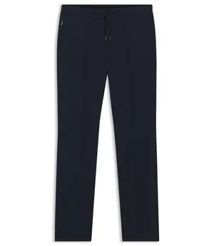 BOSS Slim-fit Pants In Virgin Wool And Silk - Dark Blue