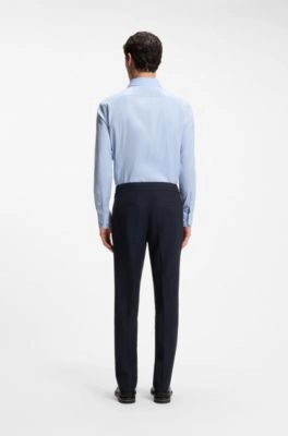 BOSS Slim-fit Pants In Virgin Wool And Silk