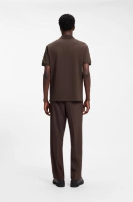 Hugo Cotton-piqué Polo Shirt With Logo Print