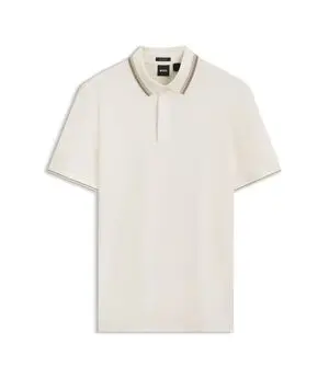 BOSS Regular-fit Polo Shirt In Structured Cotton Piqu