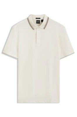 BOSS Regular-fit Polo Shirt In Structured Cotton Piqu