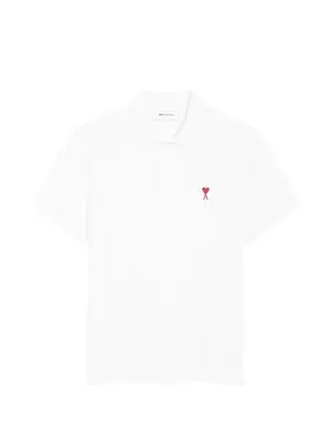 Ami Paris Embroidered Polos For Men