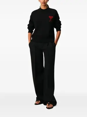 AMI Paris De Coeur Wool Crewneck Sweater