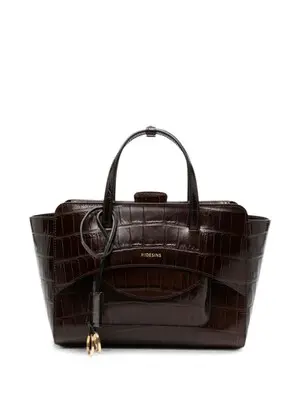 HIDESINS Flap Medium Leather Tote - Brown