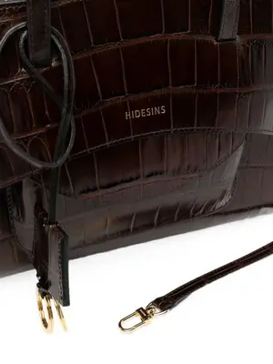 HIDESINS Medium Flap Leather Tote - Brown