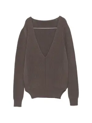 Rick Owens Wool V-necked Sweater - Grey