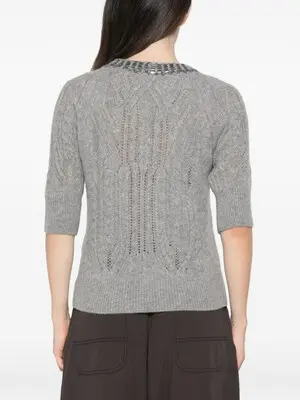 Ermanno Scervino Cashmere Crewneck Sweater - Grey