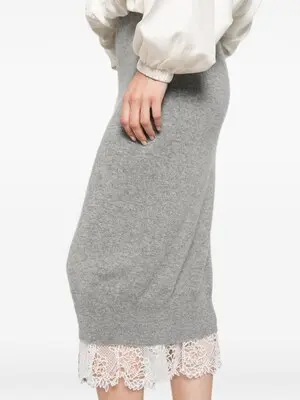 Ermanno Scervino Cashmere Midi Skirt