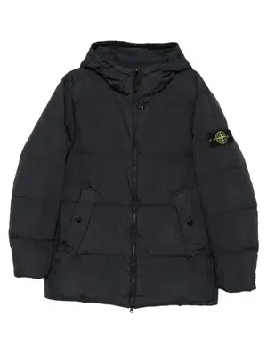 Stone Island Logo Nylon Blouson Jacket - Blue