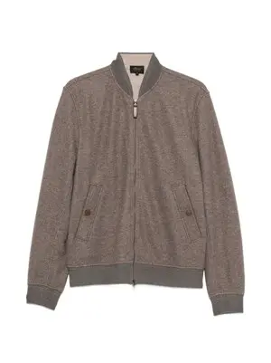 Brioni Cashmere Bomber Jacket - Brown