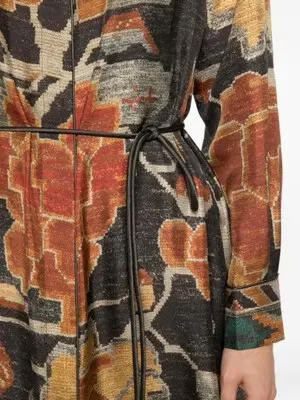 PIERRE-LOUIS MASCIA Printed Silk Long Dress