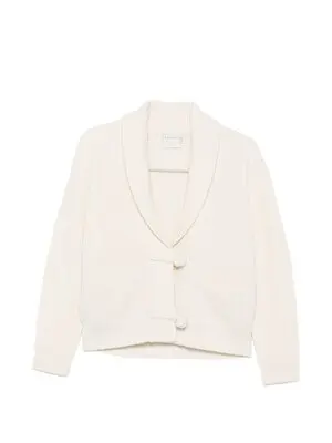 FORTE_FORTE Cashmere Blend Cardigan - White