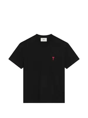 AMI Paris De Coeur Cotton T-shirt - Black