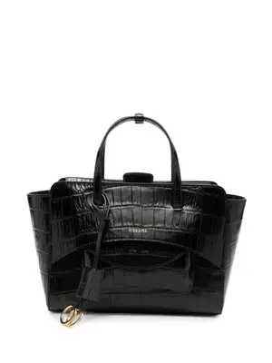 HIDESINS Flap Medium Leather Tote - Black