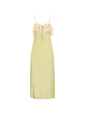 Chloé Silk Long Dress - Green