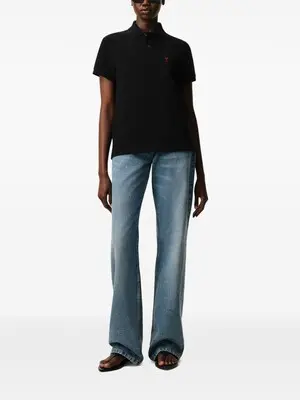 AMI Paris De Coeur Cotton Polo Shirt