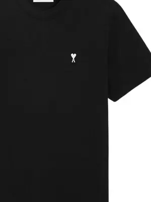 AMI Paris De Coeur Cotton T-shirt - Black