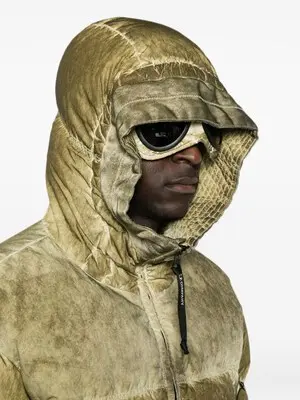 C.P. COMPANY Short Down Jacket With Goggle Hood
