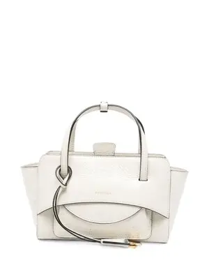 HIDESINS Flap Small Leather Tote - White