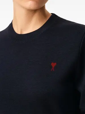 AMI Paris De Coeur Wool Crewneck Sweater