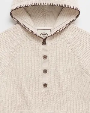 ROXY X MADHAPPY Shrunken Ribbed Hoodie