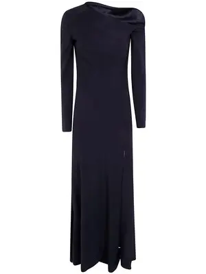 Alberta Ferretti Dress Long Sleeves "enver Satin - Black