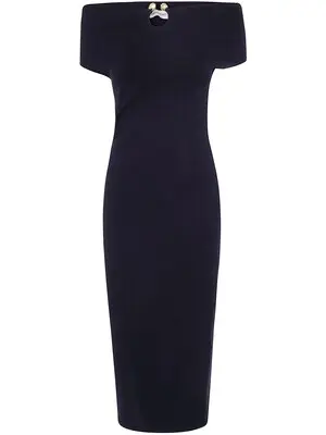 Alberta Ferretti Dress Viscose Stretch "midi Dress - Black