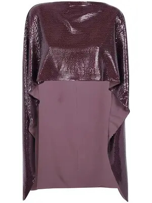 Alberta Ferretti Coat Paillettes On Jersey Cape