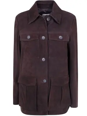 SEMICOUTURE Jacket Leather "penny - Brown