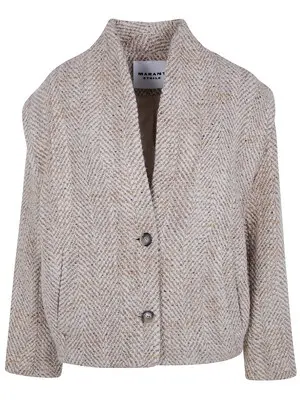 MARANT ETOILE Coat High Neck "drogo - Beige