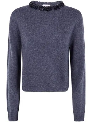 SEMICOUTURE Sweater Short Sleeves "denny - Gray