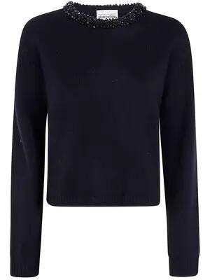 SEMICOUTURE Sweater Short Sleeves "denny - Black