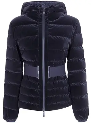 Moncler Gestuelle" Velvet Puffer Jacket - Black