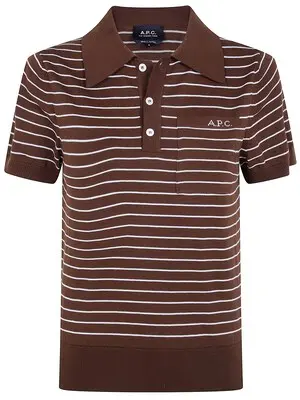 A.p.c. Polo Shirt 100% Cotton "aline - Brown