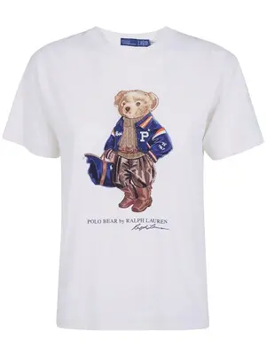 Polo Ralph Lauren Cotton T-shirt With Bear Graphic